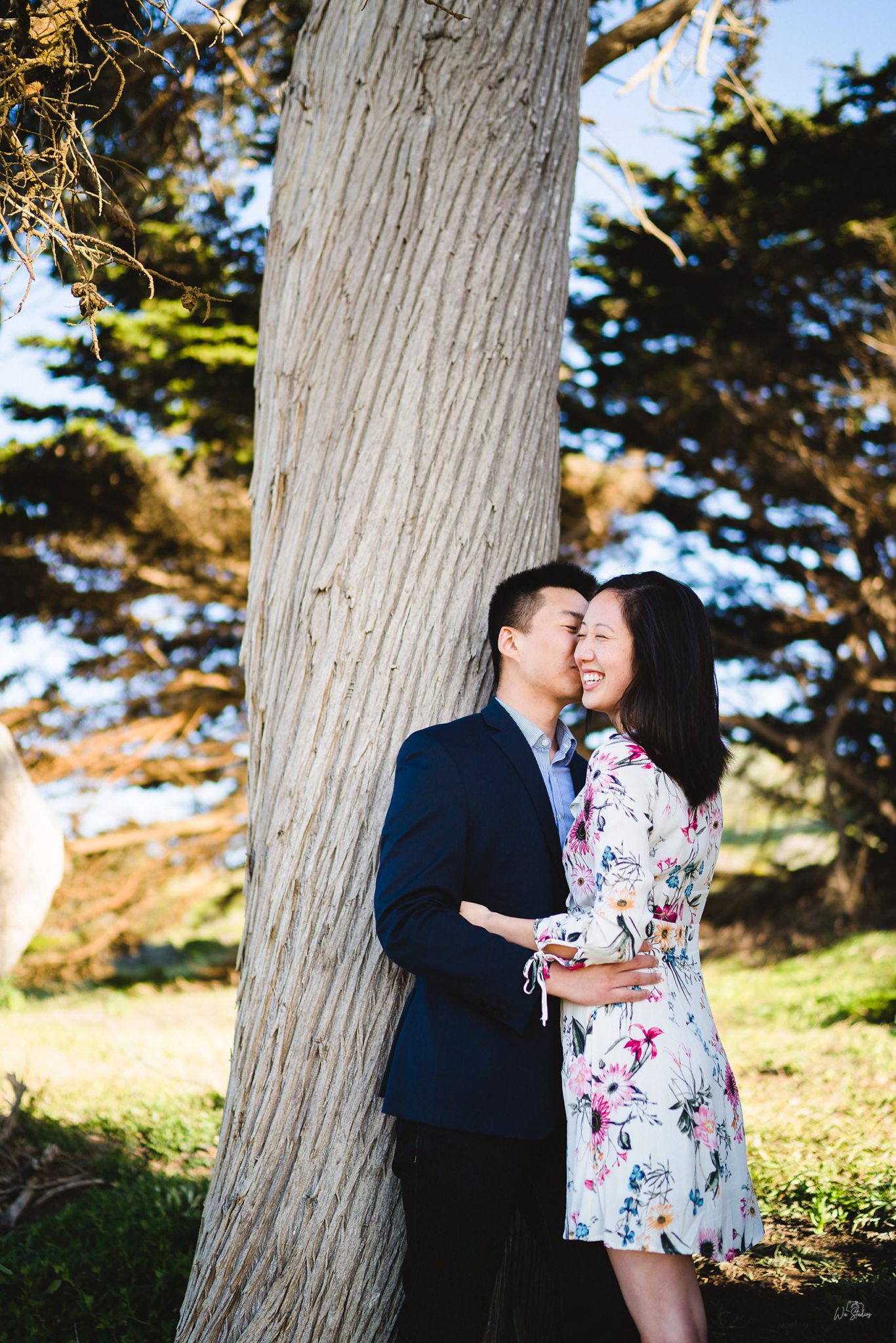 California Coastline Engagement at Mori Point - Stanley Wu Photography